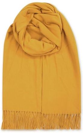 Malito more than fashion Malito - &Eacute;charpe tendance pour femme - &Eacute;charpe douce en m&eacute;lange de cachemire - Longue &eacute;charpe dhiver unie - S600, jaune moutarde, taille unique