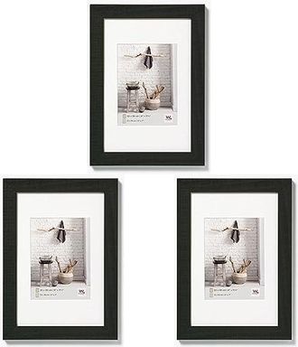 Walther Design HO824B Home Holzrahmen, 18x24 cm, schwarz (Packung mit 3)