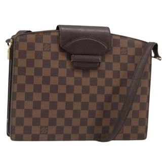 Louis Vuitton Sac bandouli&egrave;re vintage Damier Ebene Pre-owned - Femme - Pre-owned - Brun - Taille: ONE Size