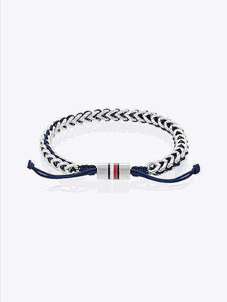 Tommy Hilfiger Bracelet tress&eacute; en acier inoxydable