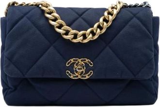 Chanel Pre-owned Sac 19 Flap Bag - Femme - Pre-owned - Bleu - Taille: ONE Size