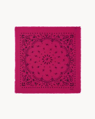Kujten Grand bandana cachemire imprim&eacute; - Grand Bandana Hachiko