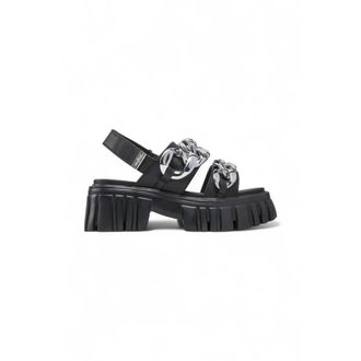 Buffalo L&ouml;wenkette Veganer Nappa Sandale - - Shoes - Damen - Schwarzk - 37 EU