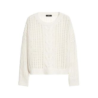 Weekend Femme, Pulls, Beige, Taille: 40 FR Pull en maille oversize à col rond