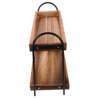 Cabilock St&ouml;ckiges Holzregal Badezimmer Organizer Rack mit Nat&uuml;rlichem Finish f&uuml;r Kosmetik Gew&uuml;rze Toilettenartikel Vielseitiger Ablagekorb f&uuml;r Bad K&uuml;che Schmi