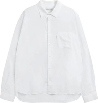 Ymc You Must Create Homme, Chemises, Blanc, Taille: L Chemise &agrave; manches longues coupe d&eacute;contract&eacute;e