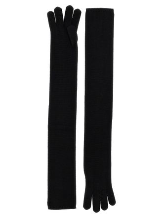 Max Mara Womens Black Cashmere Gloves