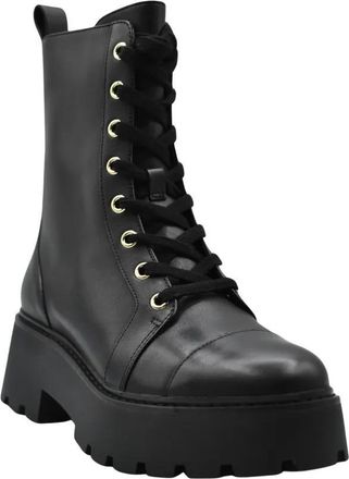 Michael Kors Stiefel - Black Leather Boots With Platform Sole - Gr. 9 - in Schwarz - f&uuml;r Damen