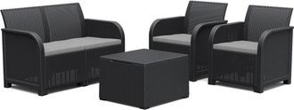 Keter Set Da Giardino Polipropilene rosalie Lounge Colore Bianco
