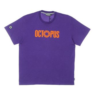 Octopus Homme, Tops, Violet, Taille: XL Tee-shirt Violet avec Logo Manches Courtes