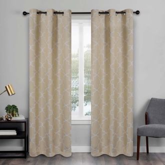 Superior Halbverdunkelungsvorh&auml;nge, kaiserliches Rankgitter-Design, 106,7 x 274,3 cm, mit &Ouml;sen, Sonnenschutz und Raumverdunkelung, Vorh&auml;nge f&uuml;r Schlafzimmer, W