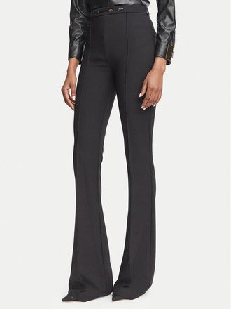 Elisabetta Franchi Stoffhose PA-197-66E2-V290 Schwarz Flared Leg
