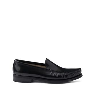 Prada Pleated Leather Loafers