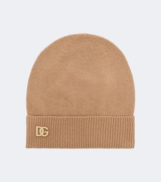 Dolce & Gabbana Verzierte Beanie DG aus Schurwolle