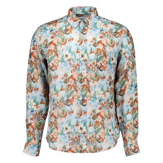 Eton Homme, Chemises, Multicolore, Taille: XL Floral Linen Print Shirt