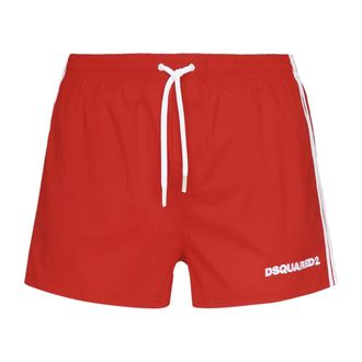 Dsquared2 Homme, Maillots de bain, Rouge, Taille: XL V&ecirc;tements Mer Rouge Boxer Midi