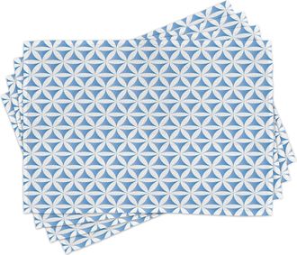 Abakuhaus Abstrakt Platzmatten, Blume des Lebens traditionelle Alchemy Disc Kosmos Meditation ethnischen Muster, Waschbare Stoff Esszimmer Küche Tischdekoration