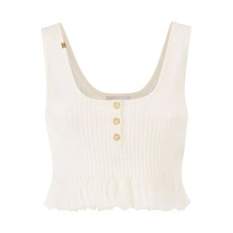 Elisabetta Franchi Damen, Oberteile, Wei&szlig;, LGr&ouml;&szlig;e