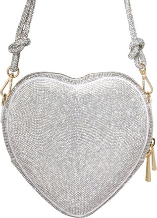 WEAT Crossbody Bags - Handtasche Big Heart Bag Crystal - Gr. unisize - in Silber - f&uuml;r Damen