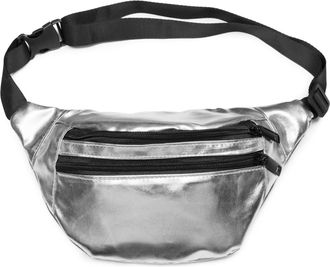 styleBREAKER G&uuml;rteltasche Metallic Bauchtasche Glitzer