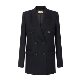 Elisabetta Franchi Zweireihiger Blazer - - Jackets - Damen - Schwarzk - XS