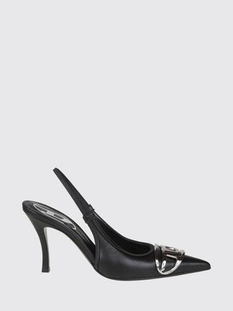 Diesel Escarpins slingback D-Venus en nappa avec talon haut et logo Oval D