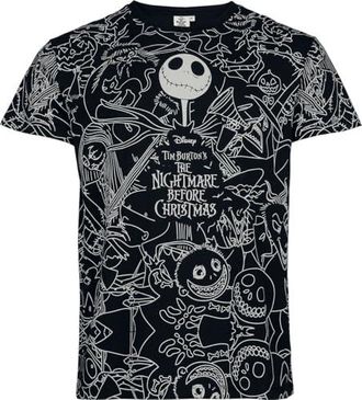 The Nightmare Before Christmas L&Eacute;trange No&euml;l De Monsieur Jack Personnages Homme T-Shirt Manches Courtes Noir M