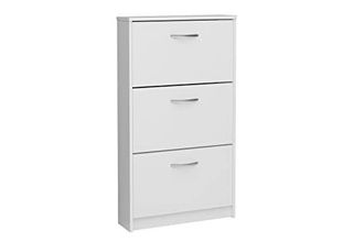 FMD Möbel FMD 411-003_we Step 3 Meuble à Chaussures 3 Abattants Blanc