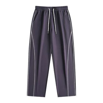 Generic Pantalon de jogging pour homme - Pantalon de loisirs - &Eacute;l&eacute;gant - Pantalon d&eacute;t&eacute; baggy - Pantalon de sport - Couleur unie - Taille &eacute;lastique avec cordon