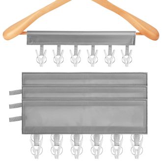 NUOBESTY 4 St&uuml;ck Kleiderb&uuml;gelclips W&auml;scheklammern mit Rutschfestem Griff f&uuml;r Socken Handt&uuml;cher und Accessoires Tragbare W&auml;schest&auml;nder Clips f&uuml;r Kleiderschrank 