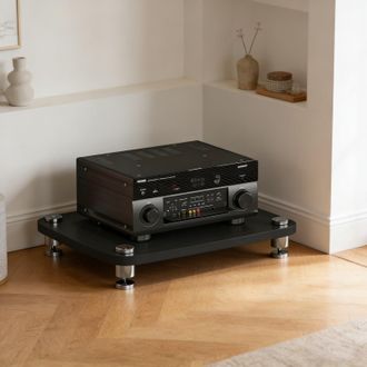Generic HiFi Regal Stereo-St&auml;nder und -Racks, Medienkonsole, AV-Medienst&auml;nder mit sto&szlig;d&auml;mpfenden F&uuml;&szlig;en, Audio-Rack-Turm-CD-Player-St&auml;nder for Zuhause/B&uuml;ro/Aud