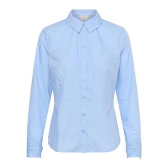 Kaffe Aveline Shirt - Femme - Blouses et Chemises - Bleu - Taille: 36 FR