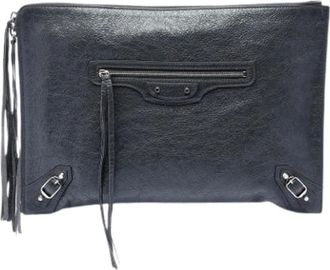 Balenciaga Sac pochette vintage Pre-owned - Femme - Pre-owned - Gris - Taille: ONE Size