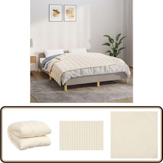 vidaXL Gewichtsdecke Hellcreme 122x183 cm 9 kg Stoff - Gewichtsdecke - Schlafdecke - Decke - Schlafdruckdecke - Stressabbau