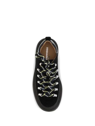 Dsquared2 Suede Lace-Up Flat - Black