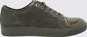 Lanvin DBB1 Sneakers aus Velours-Kalbsleder mit Lackleder-Zehenkappe