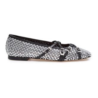 Mach & Mach Mach & Mach, Femme, Chaussures, Multicolore, Taille: 36 1/2 EU Ballerines Noires en Maille avec Strass