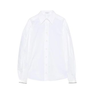 Brunello Cucinelli Femme, Blouses et Chemises, Blanc, Taille: 40 FR Chemise en popeline stretch