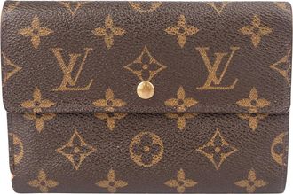 Louis Vuitton Portemonnaie - Louis Vuitton Canvas Monogram Tresor Wallet - Gr. unisize - in Braun - für Damen