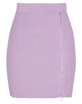 8 by YOOX VISCOSE BLEND MINI SKIRT WITH ZIP DETAIL