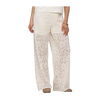 Object Objbianca MW Wide Pant - - Trousers - Damen - Beige - XS