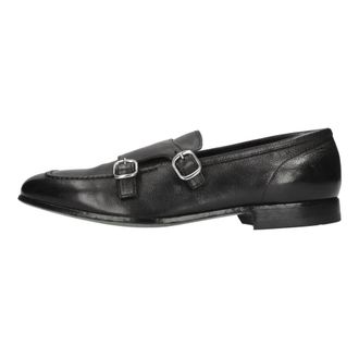 Green George 2080 7322 Loafer mit doppelten Schnallen - - Shoes - Herren - Schwarzk - 40 EU