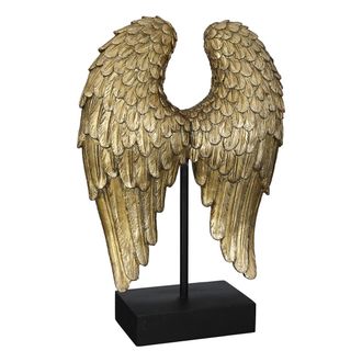 Gilde Skulptur Wing, goldfarben/schwarz, H&ouml;he 30cm