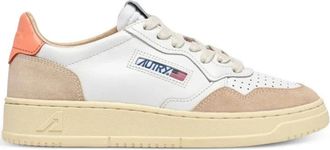 Autry Femme, Chaussures, Blanc, Taille: 38 EU Medalist Low Leather Baskets