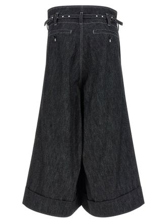 Junya Watanabe High-Waist Wide-Leg Jeans - Black