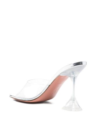 Amina Muaddi Womens Sandals Lupita Glass Slipper Transparent Pvc