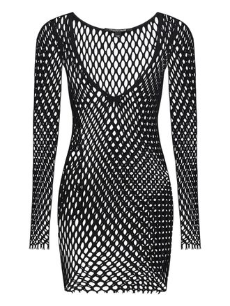 Roberto Cavalli robe de plage courte à manches longues - Noir