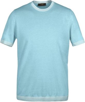 Moorer Homme, Pulls, Bleu, Taille: S Pull ras du cou