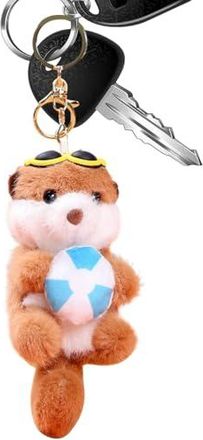 Generic Porte-cl&eacute;s en peluche avec animaux, pendentif d&eacute;coratif pour sac &agrave; main, mignon animal en peluche pendentif d&eacute;coratif pour sac &agrave; dos en forme danimal 
