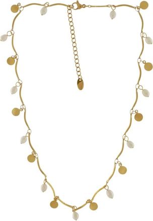 Dansk Copenhagen Goldm&uuml;nz- & Perlenhalskette - - Accessories - Damen - Gelb - ONE SIZE